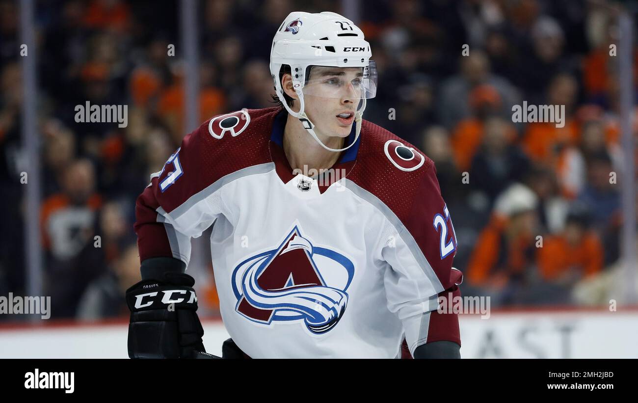 Colorado Avalanche's Ryan Graves plays during an NHL hockey game ...