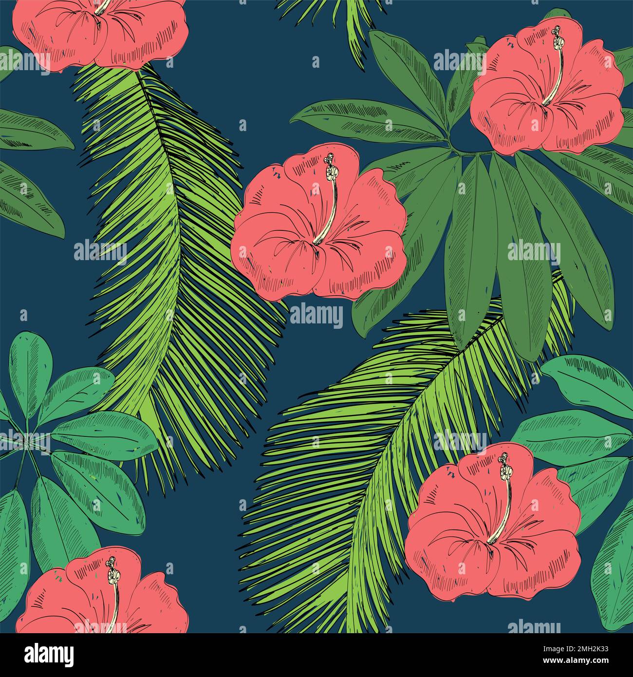 Tropical seamless pattern Stock Vector Image & Art - Alamy