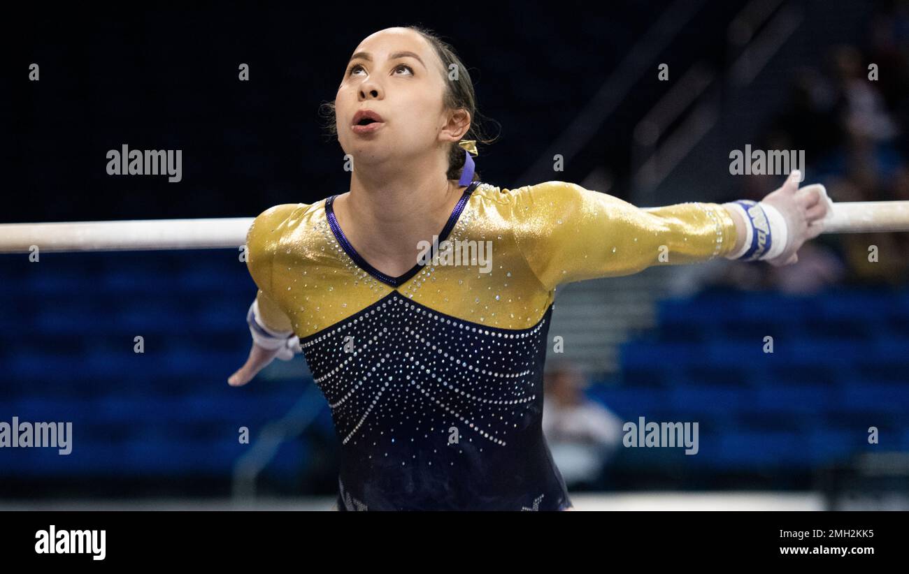 Washington's Michaela Nelson during an NCAA gymnastics meet on Friday ...