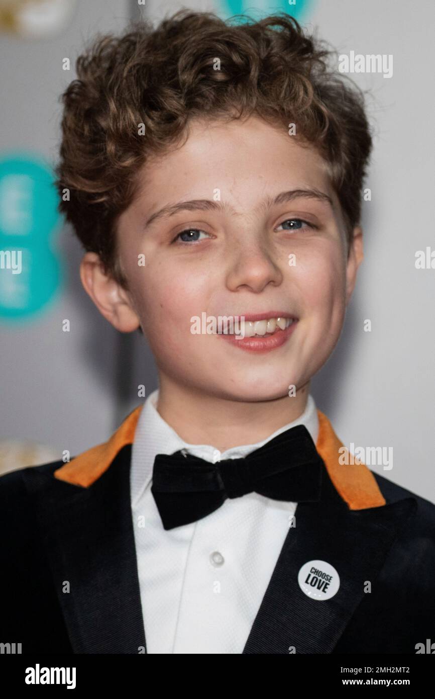 Roman Griffin Davis poses for photographers upon arrival at the Bafta ...