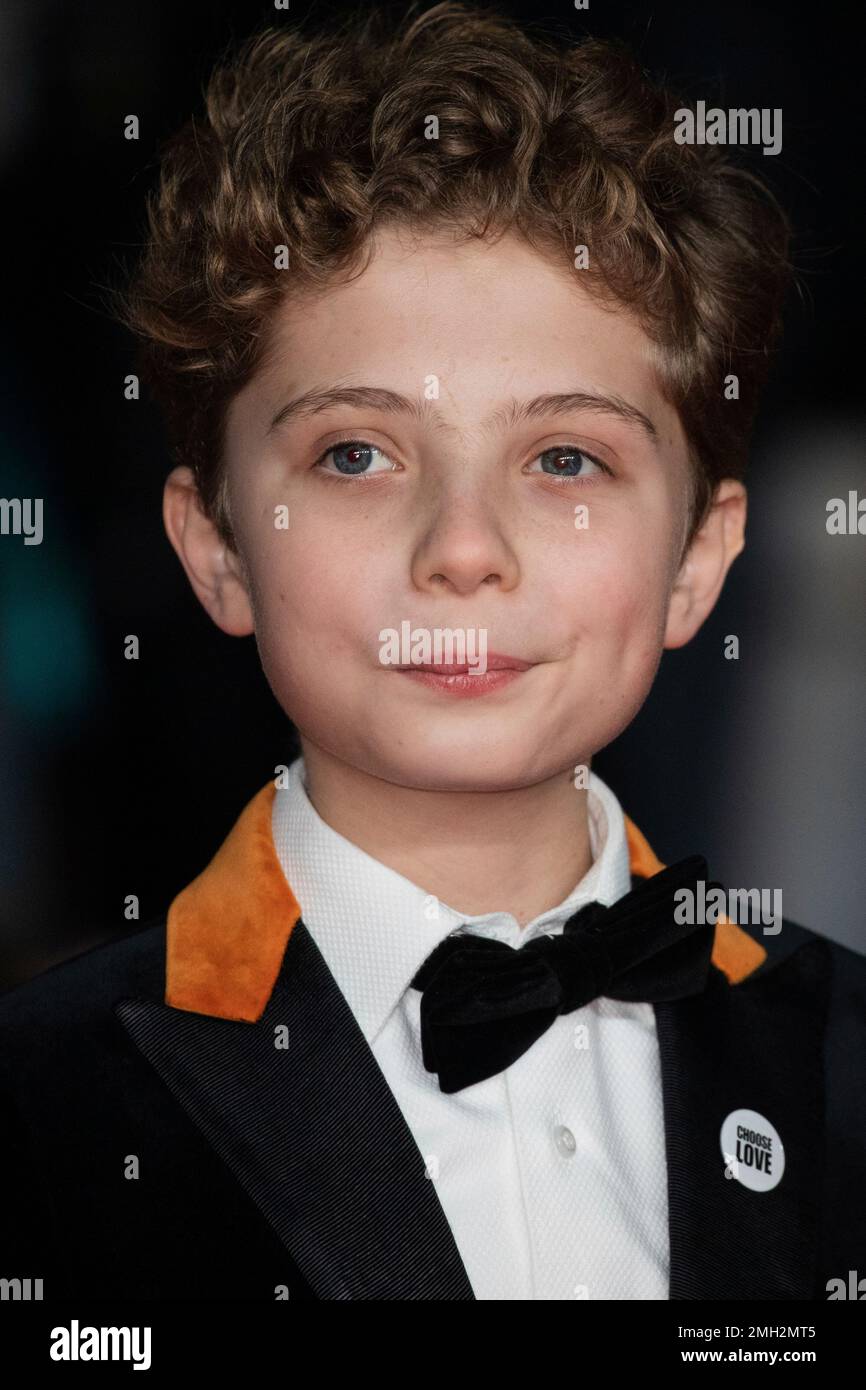 Roman Griffin Davis poses for photographers upon arrival at the Bafta ...
