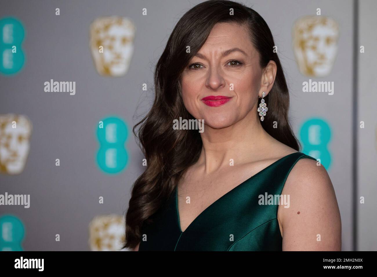 Jo Hartley poses for photographers upon arrival at the Bafta Film ...
