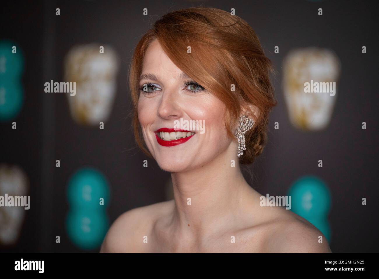 Krysty Wilson-Cairns poses for photographers upon arrival at the Bafta ...
