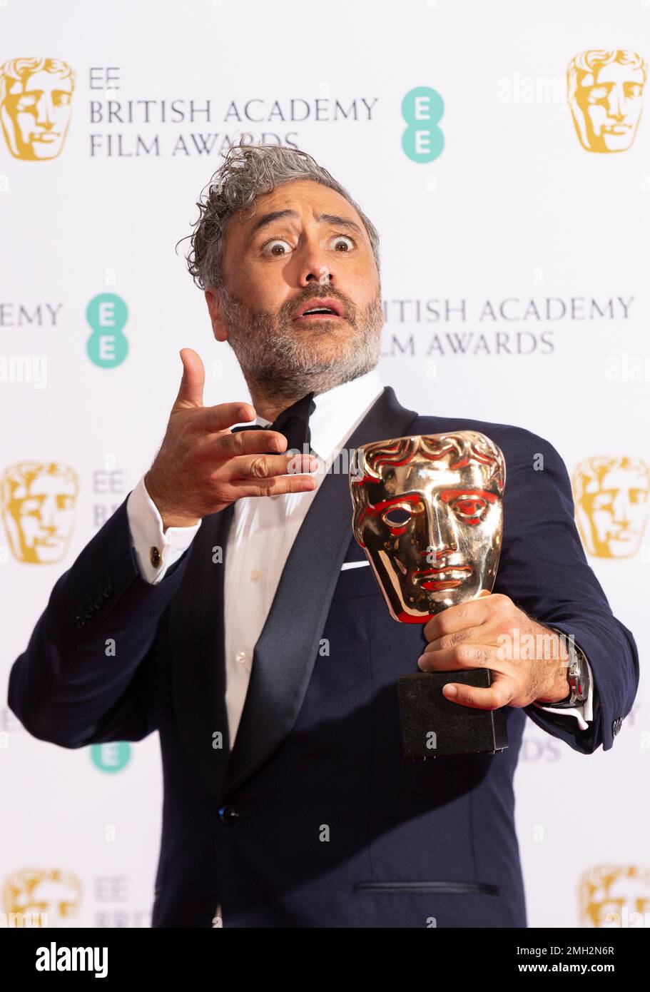Director Taika Waititi, winner of the Bafta award for Best Adapted ...
