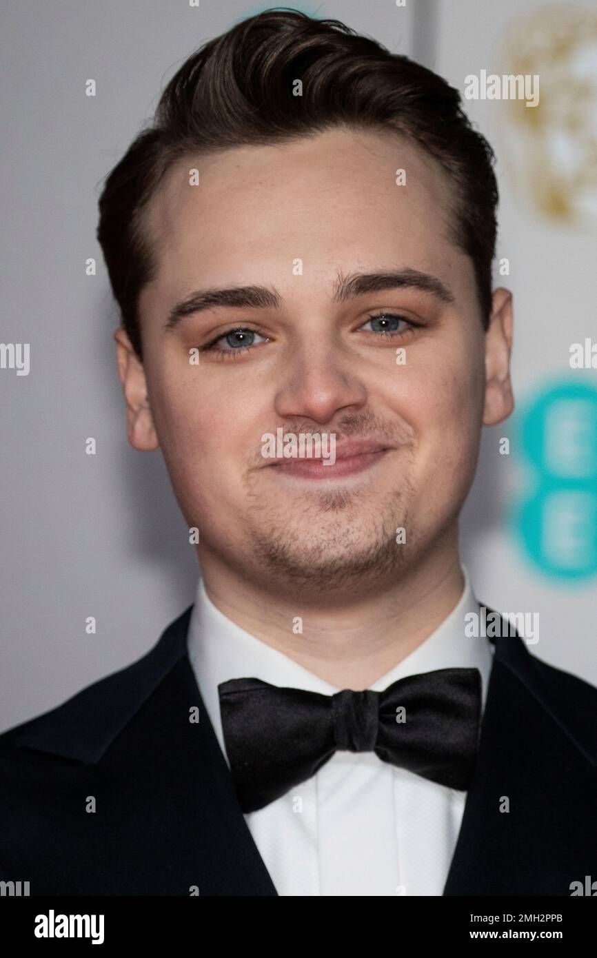 Dean-Charles Chapman poses for photographers upon arrival at the Bafta ...