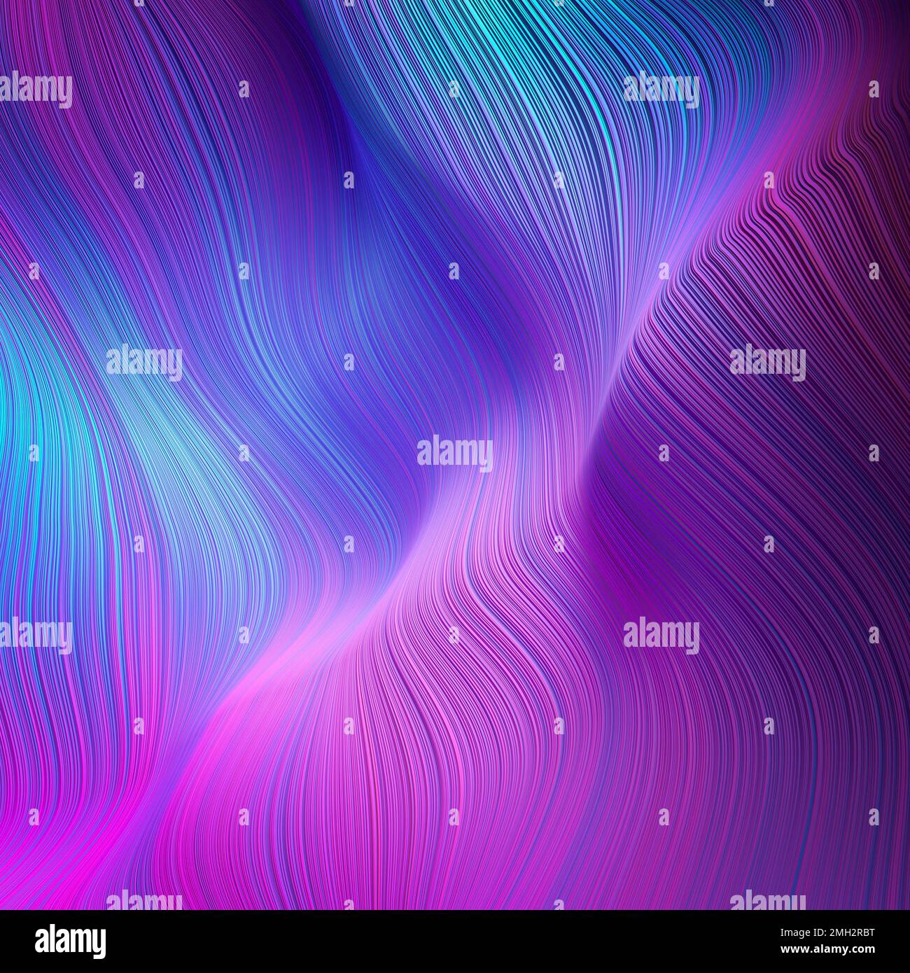 Multi-colored curved structured and striped wavy shape background in ...