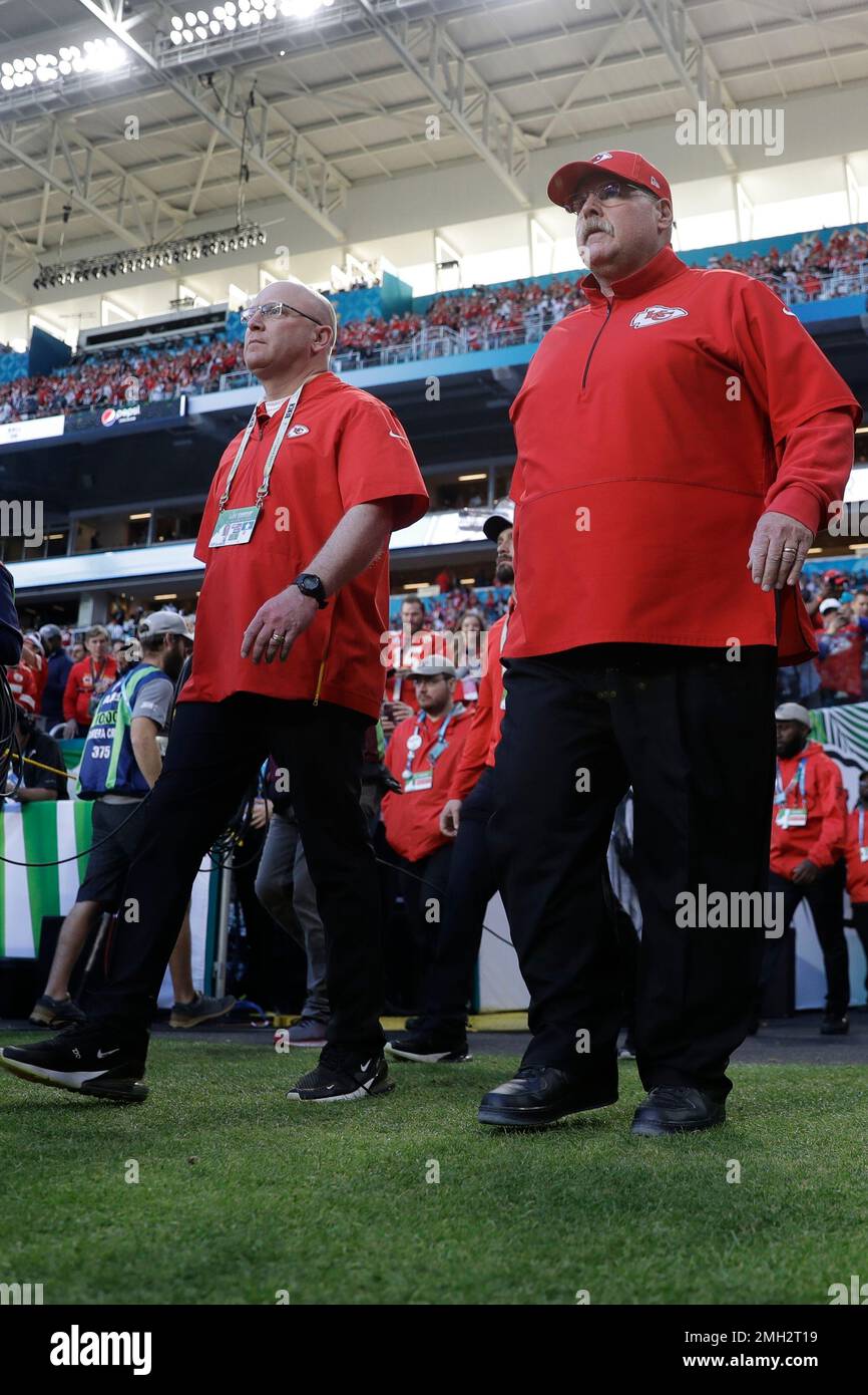Kansas City Chiefs head coach Andy Reid walks the turf before the NFL ...