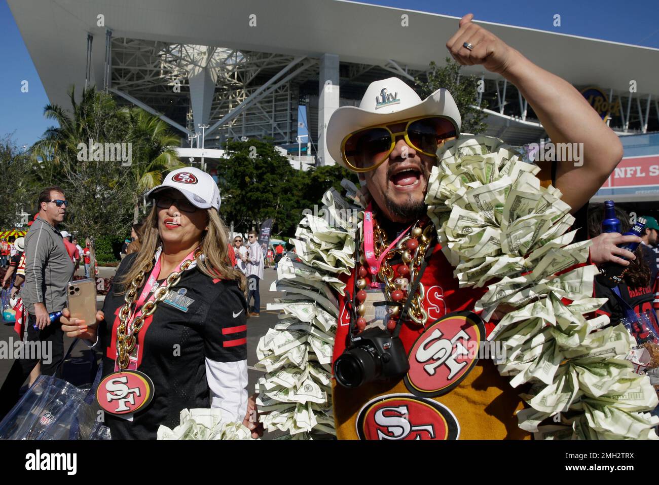 Sonia and Armando Chavez enjoy activities before the NFL Super Bowl 54 ...