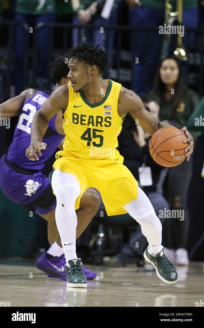 Baylor guard Davion Mitchell looks to the basket over TCU in the first ...