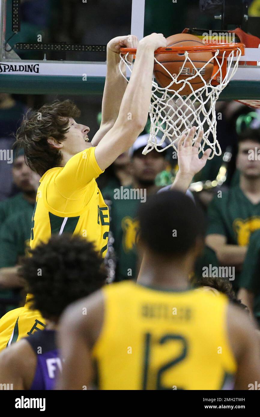 Baylor guard Matthew Mayer scores over TCU in the first half of an NCAA ...