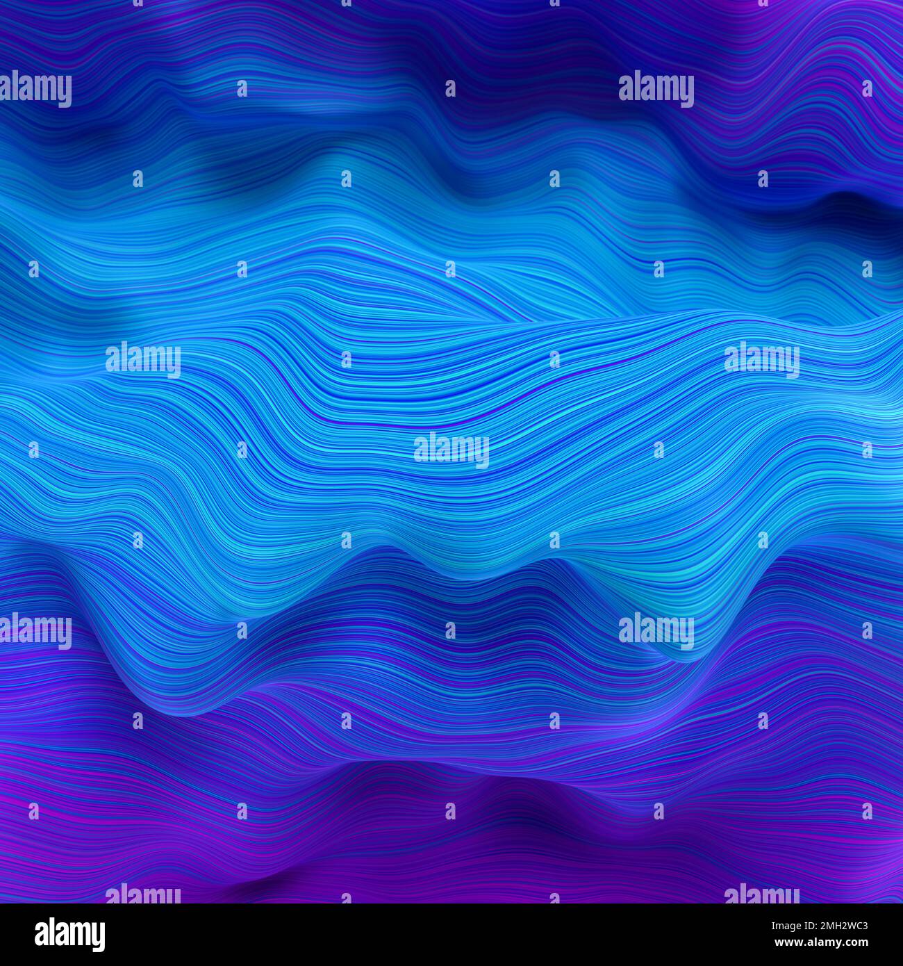 Multi-colored curved structured wavy shape in blue and pink tones ...