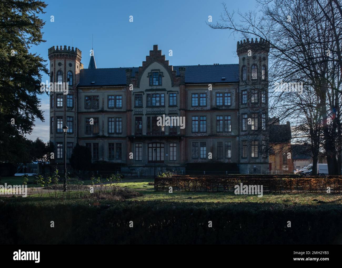 Bzenec Castle in the process of reconstruction Stock Photo - Alamy