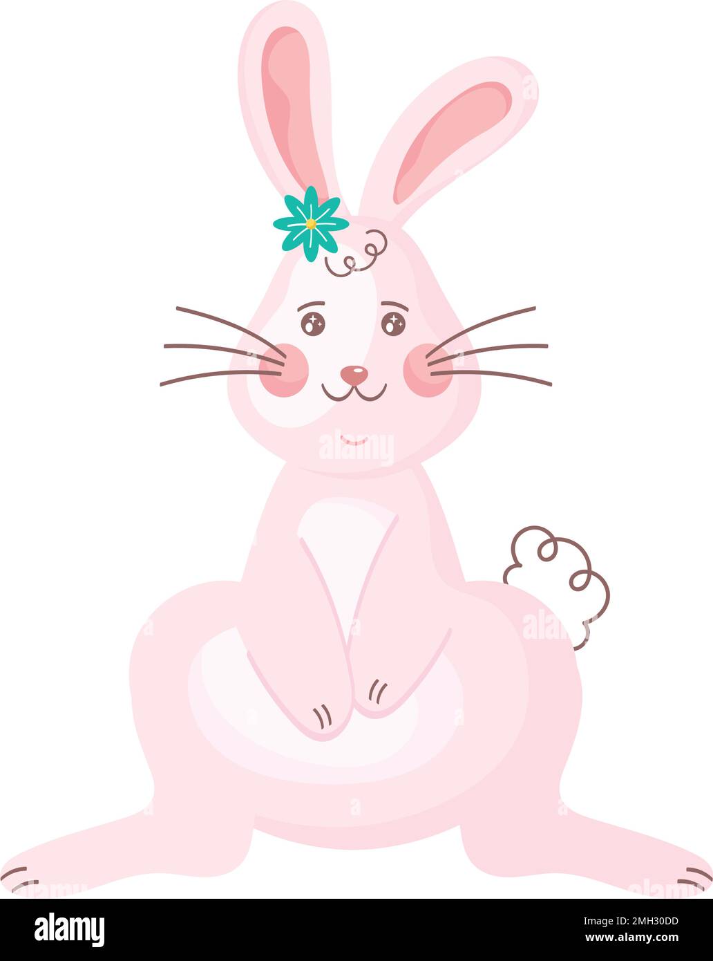 cute rabbit standing Stock Vector Image & Art - Alamy