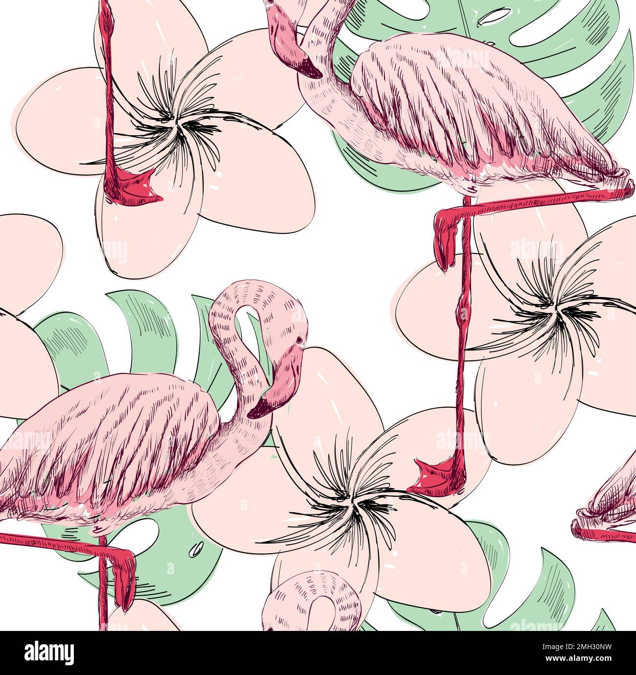 Tropical seamless pattern Stock Vector Image & Art - Alamy