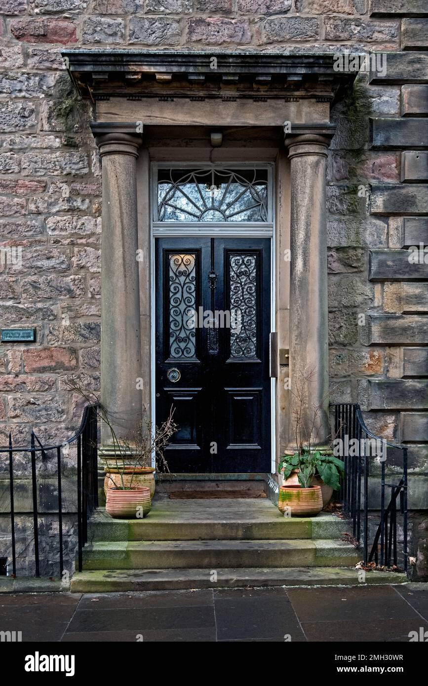 Front door at 25 George Square In Edinburgh, the home of Sir Walter ...