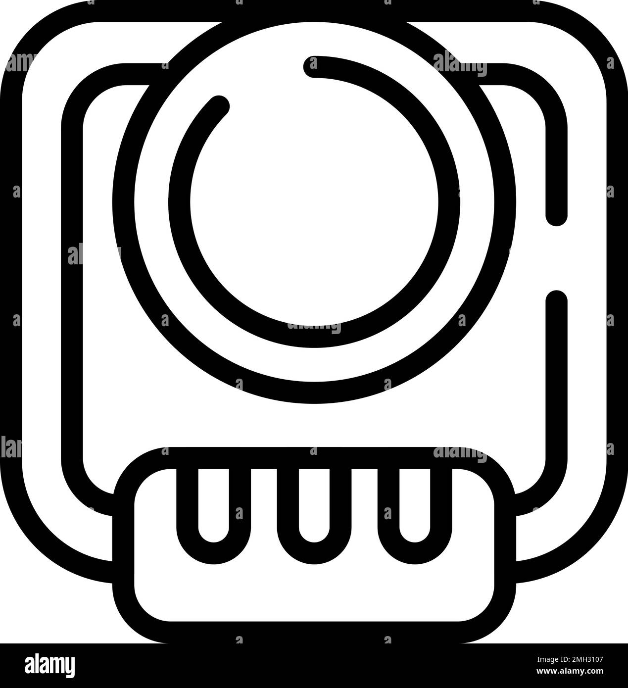 Bike protection icon outline vector. Secure transport. Safety cycle ...