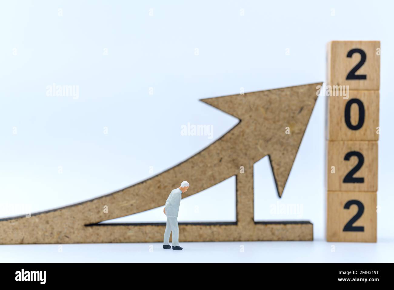 2022 New Year and Business Planning Concept. Closeup of businessman ...