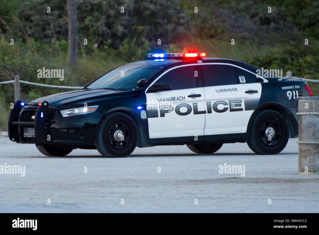 Miami Beach Police patrol the beach on Saturday, Feb. 1, 2020, in Miami ...