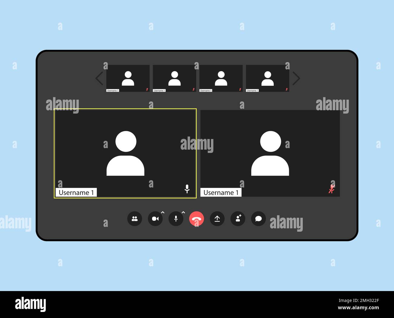 UI UX template for video conferencing and meetings application on ...