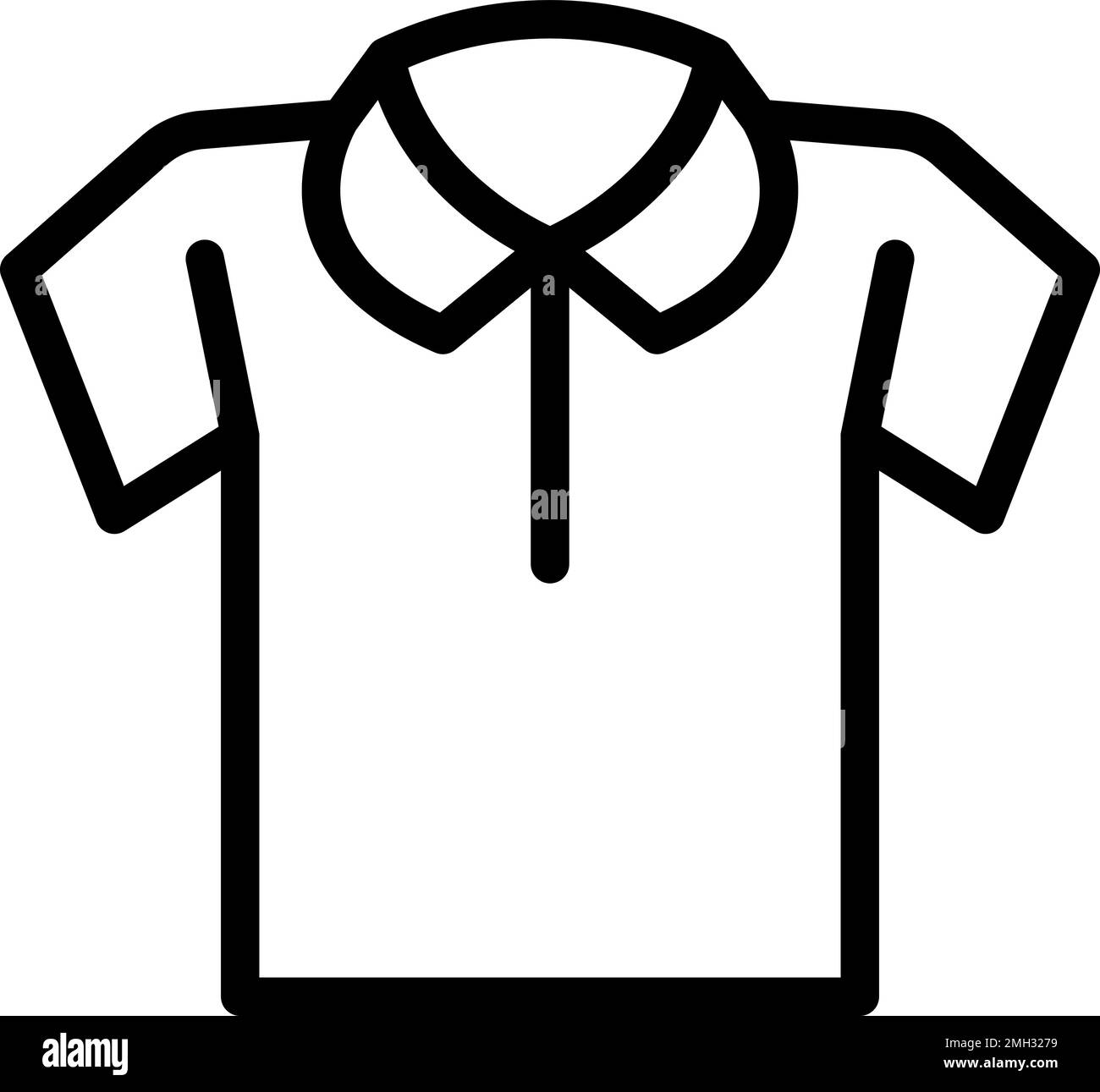 Front shirt icon outline vector. Blank design. Sleeve fashion Stock ...