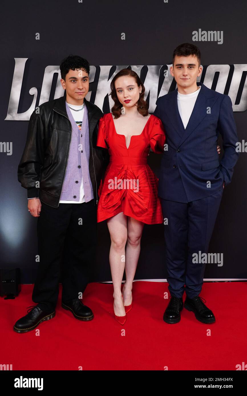 (left to right) Ali Hadji-Heshmati, Ruby Stokes and Cameron Chapman attending a special ...