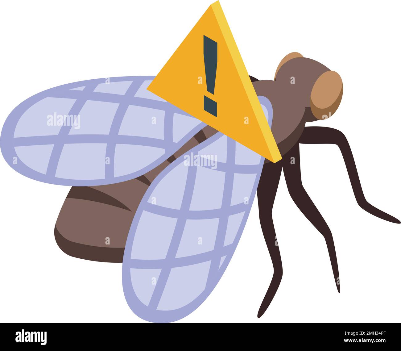 Danger tsetse icon isometric vector. Pest insect. Fly disease Stock ...