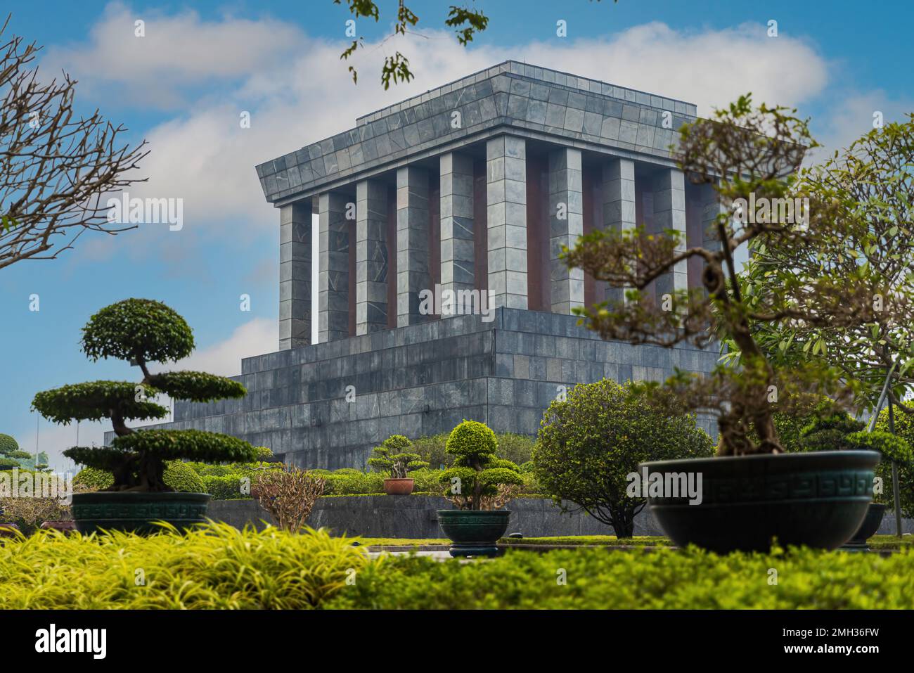 Ho Chi Min mausoleum with the embalmed body of former Vietnamese leader ...
