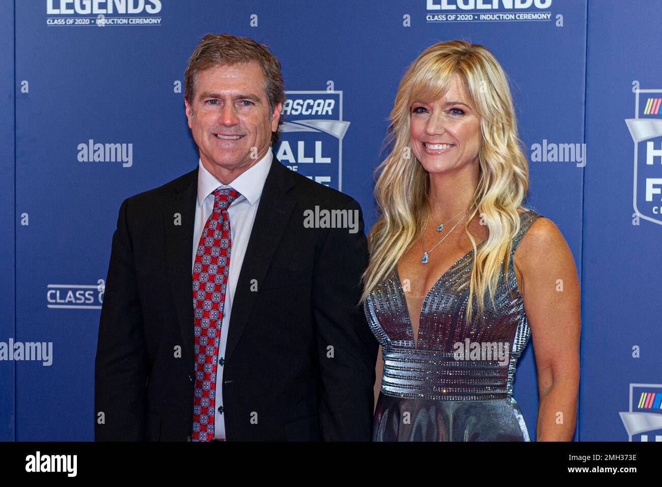 NASCAR Hall of Fame inductee Bobby Labonte along with his wife, Kristin ...