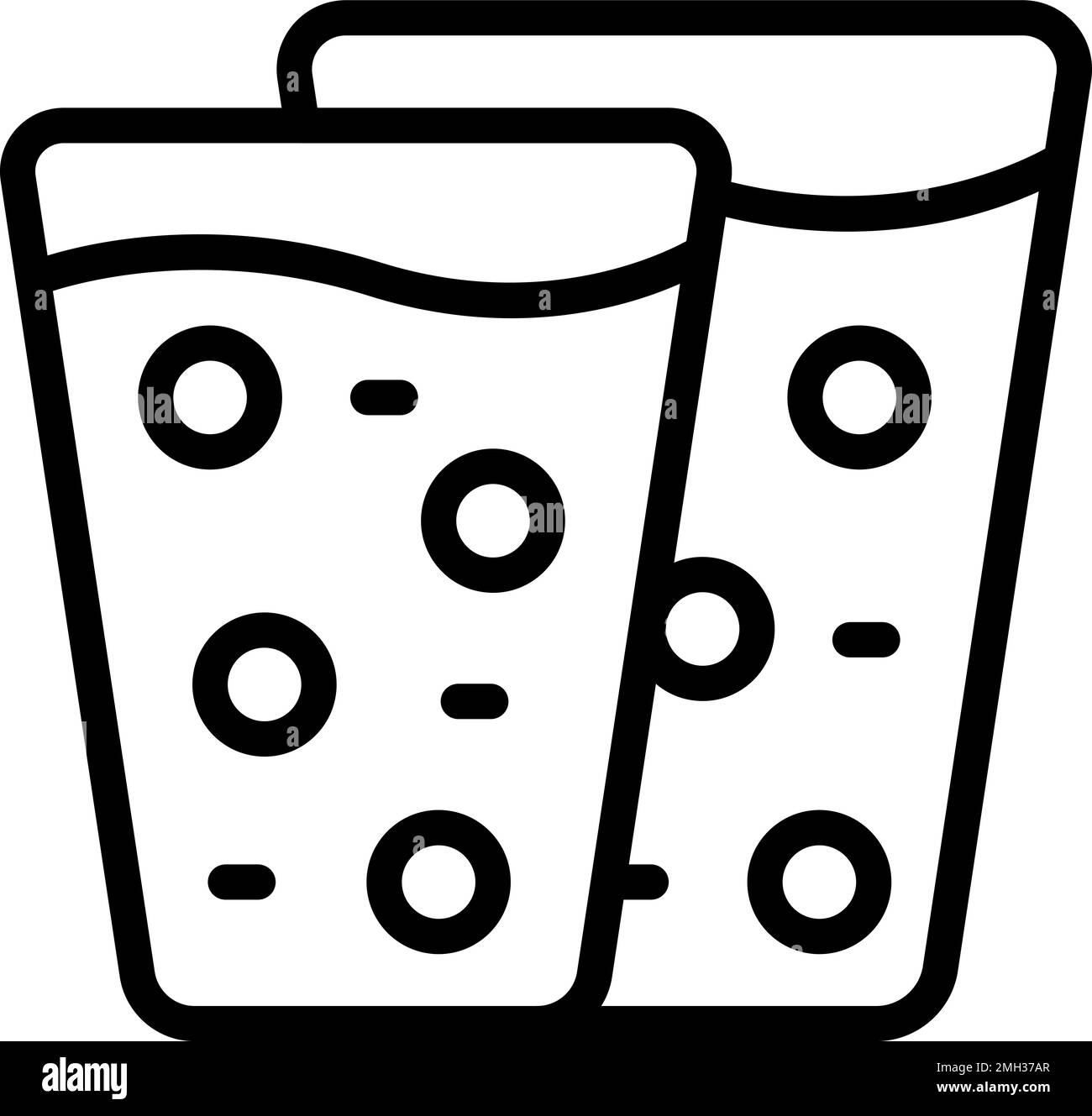 Fresh juice glass icon outline vector. Natural diet. Summer label Stock ...