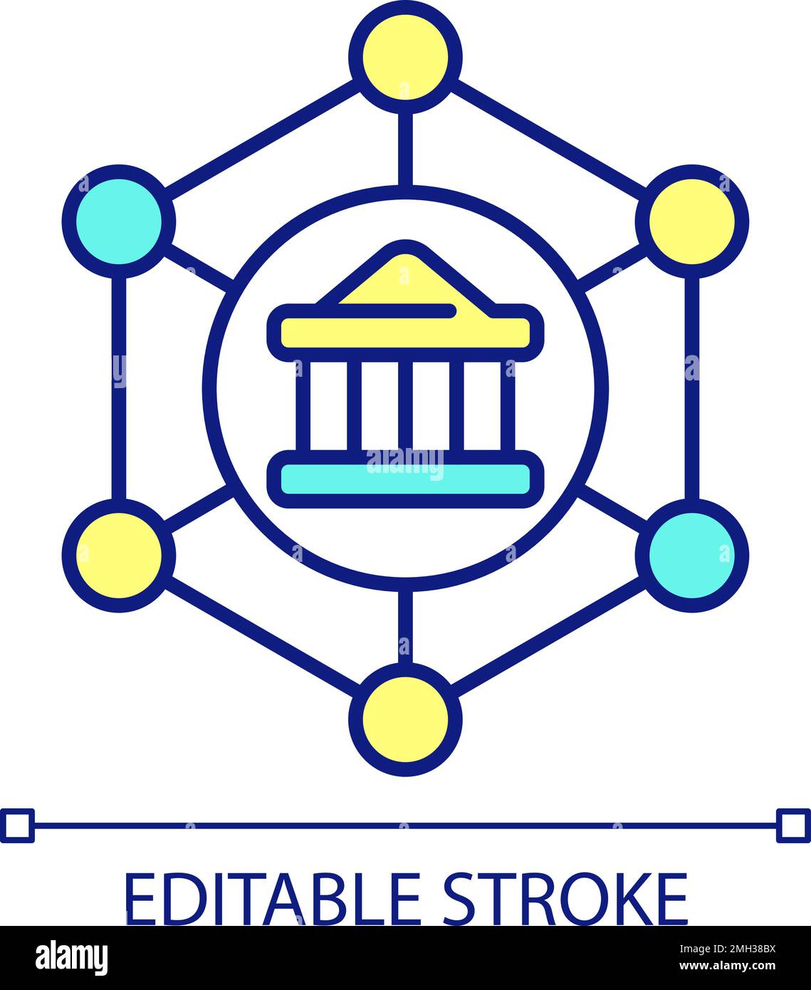 Multilateral netting RGB color icon Stock Vector Image & Art - Alamy