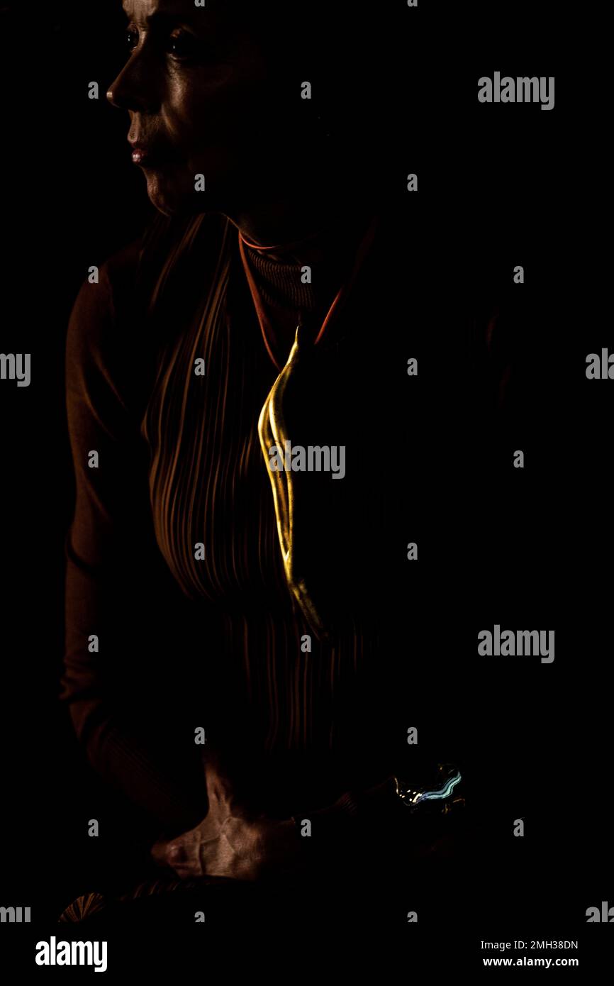 A spectator follows the 2020-2021 Autumn-Winter show by Spanish ...