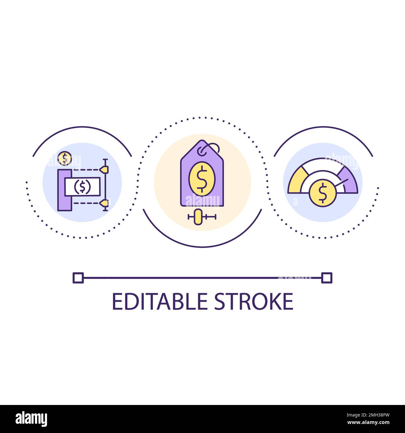 Price limits control loop concept icon Stock Vector Image & Art - Alamy