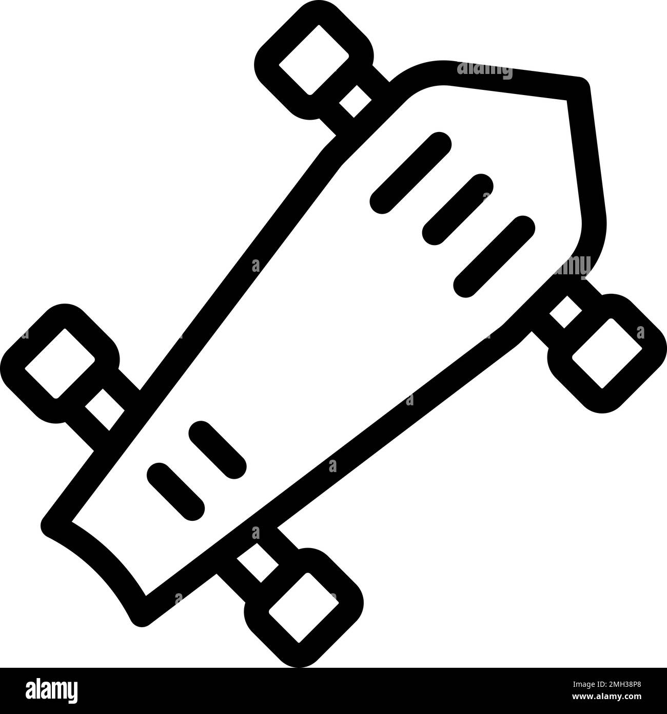 Longboard activity icon outline vector. Wheel equipment. Deck sport ...