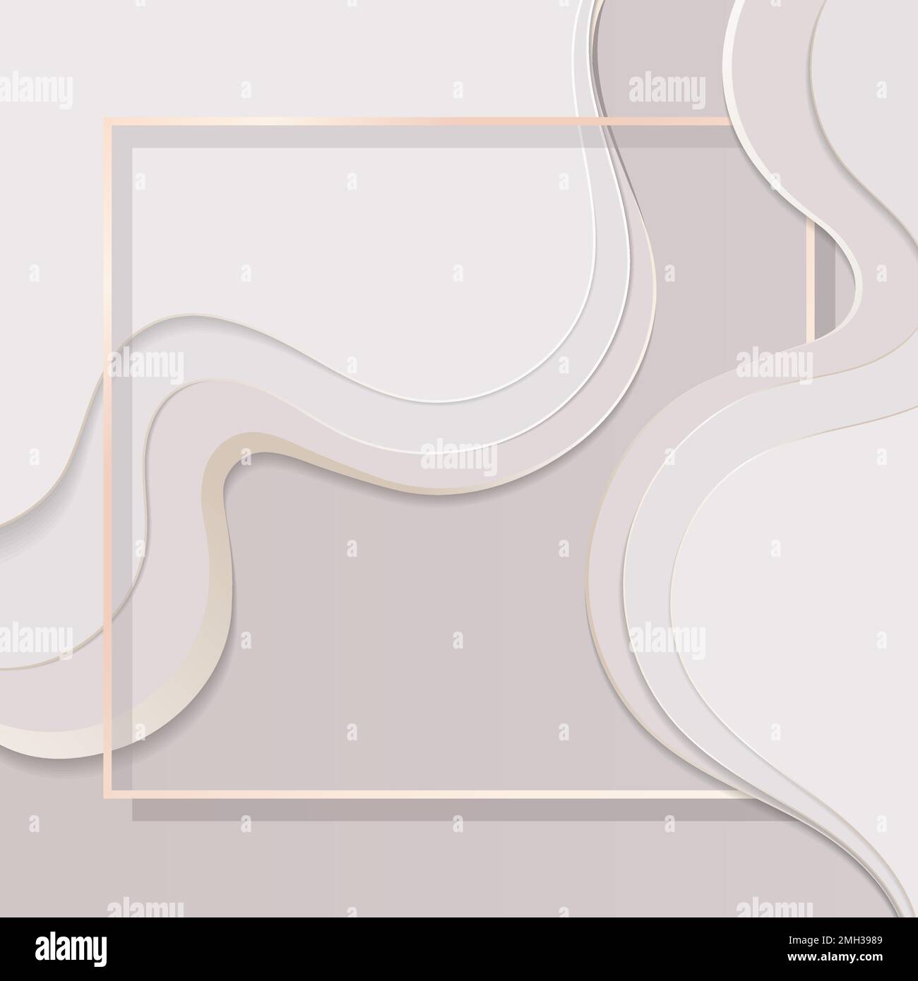 Square frame on curve patterned background vector Stock Vector Image ...