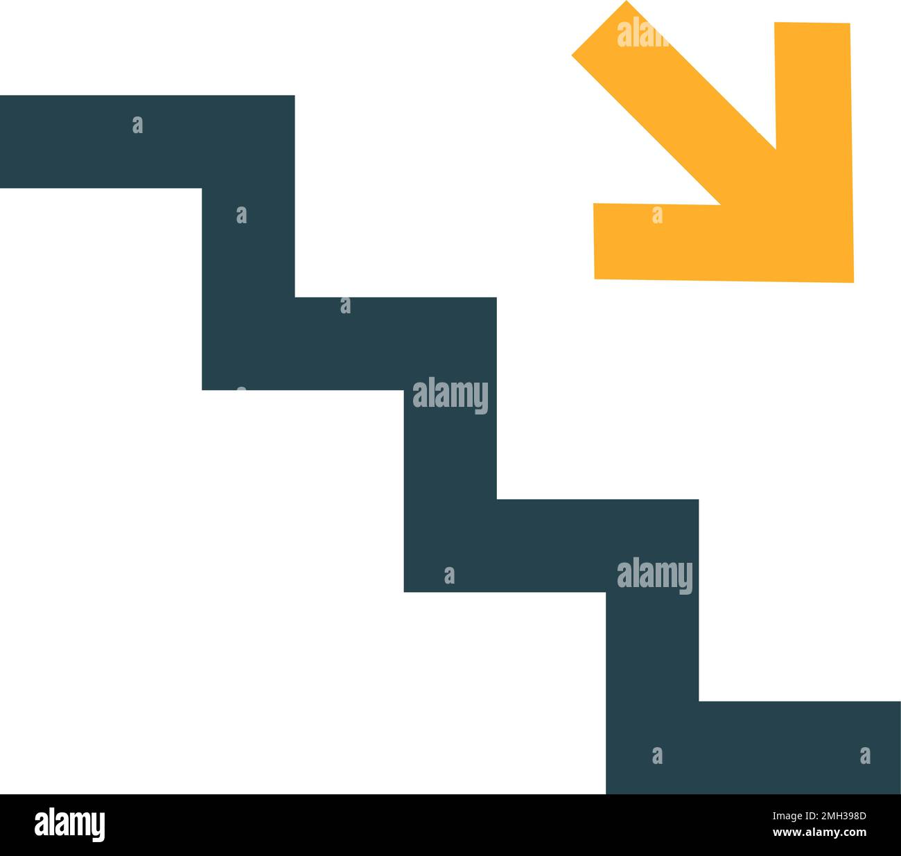 stairs down signal infographic Stock Vector Image & Art - Alamy