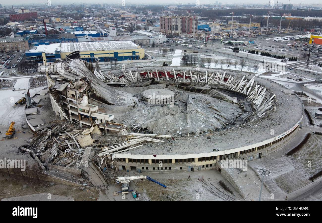 A general view of stadium, sports and concert complex Petersburgsky ...
