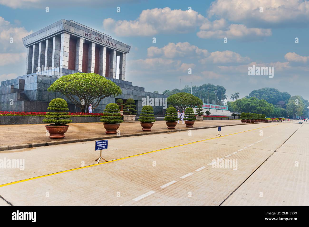 HANOI, VIETNAM - DECEMBER 26, 2022 - Ho Chi Min mausoleum is a large ...