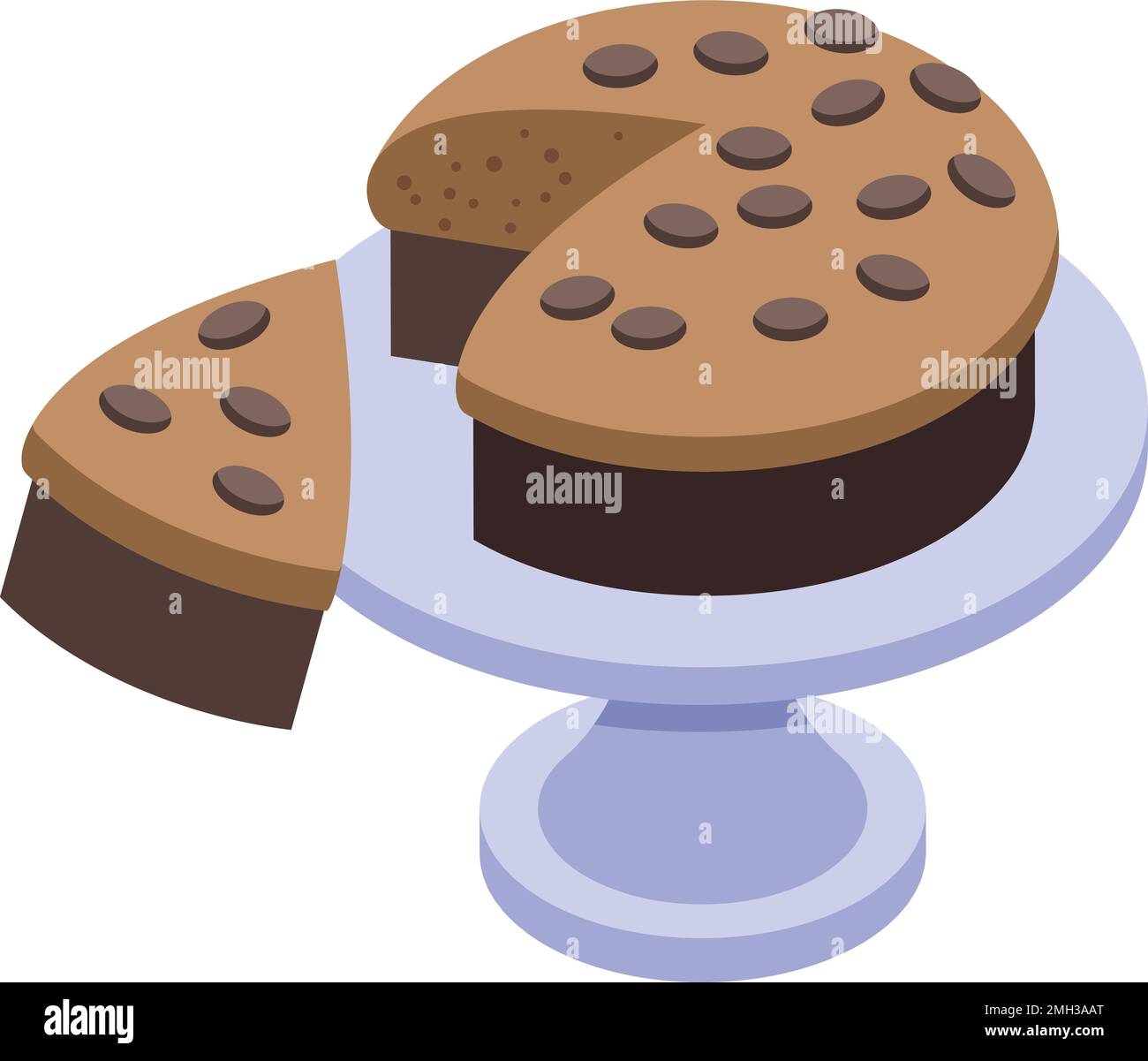 Panettone cake icon isometric vector. Sweet bread. Spring happy Stock ...