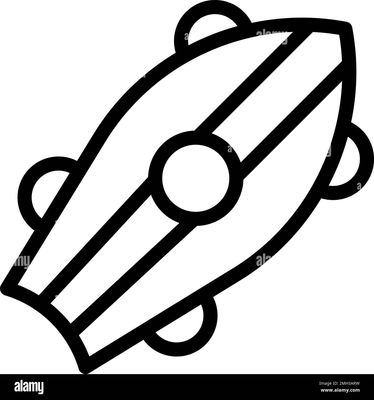 Street longboard icon outline vector. Skate activity. Long shape Stock ...