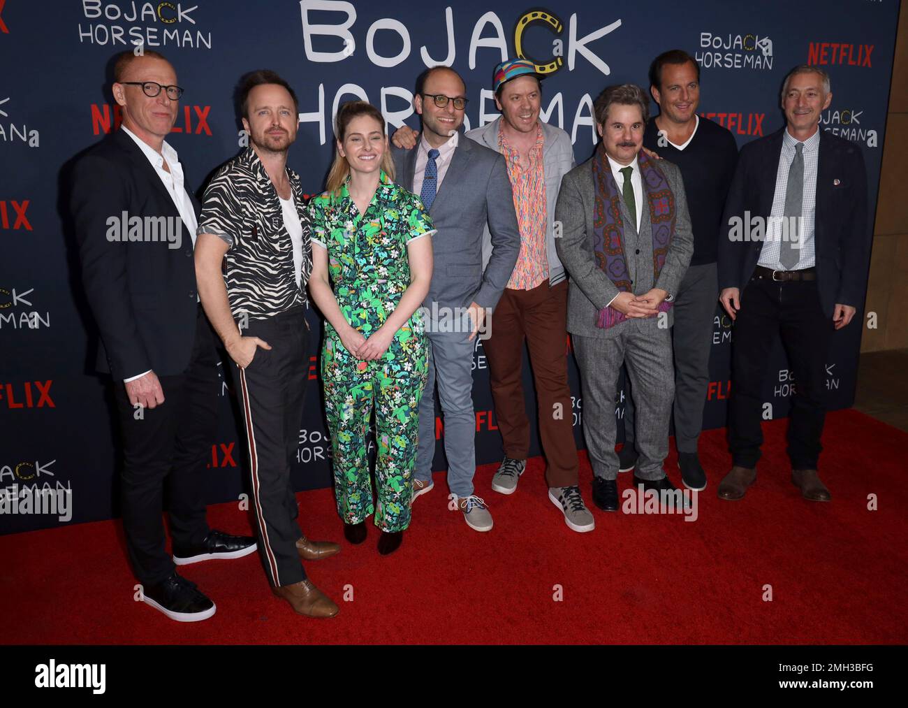 Noel Bright, from left, Aaron Paul Lisa Hanawalt, Raphael Bob-Waksberg ...