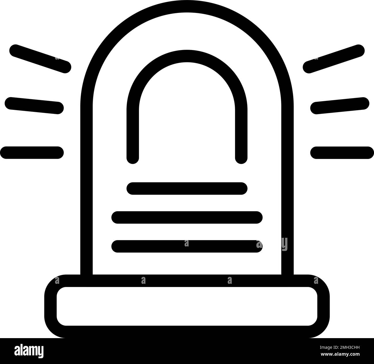 Emergency room flasher icon outline vector. Medical patient. Health ...