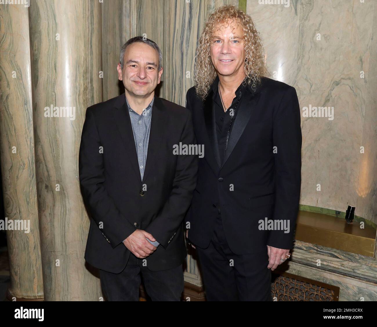 Joe DiPietro, left, and David Bryan participate in a "Diana" Broadway ...
