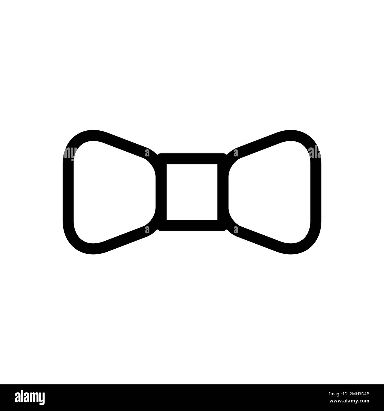 Bow cloth icon line isolated on white background. Black flat thin icon ...