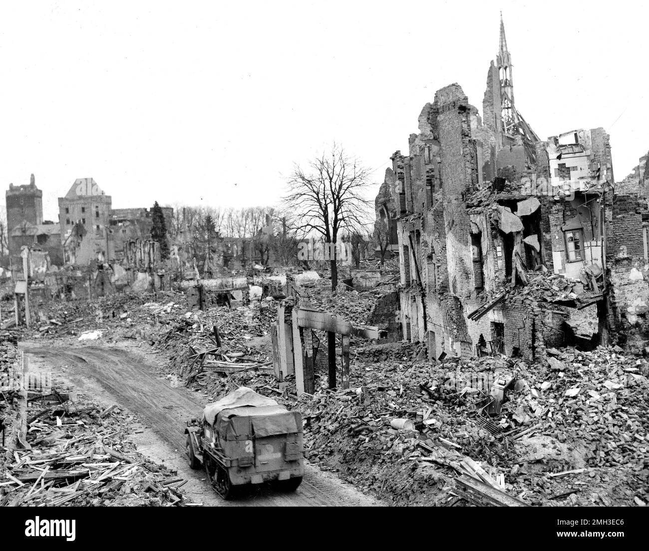 This is what is left of Adolf Hitlerstrasse in Kleve, the first big ...