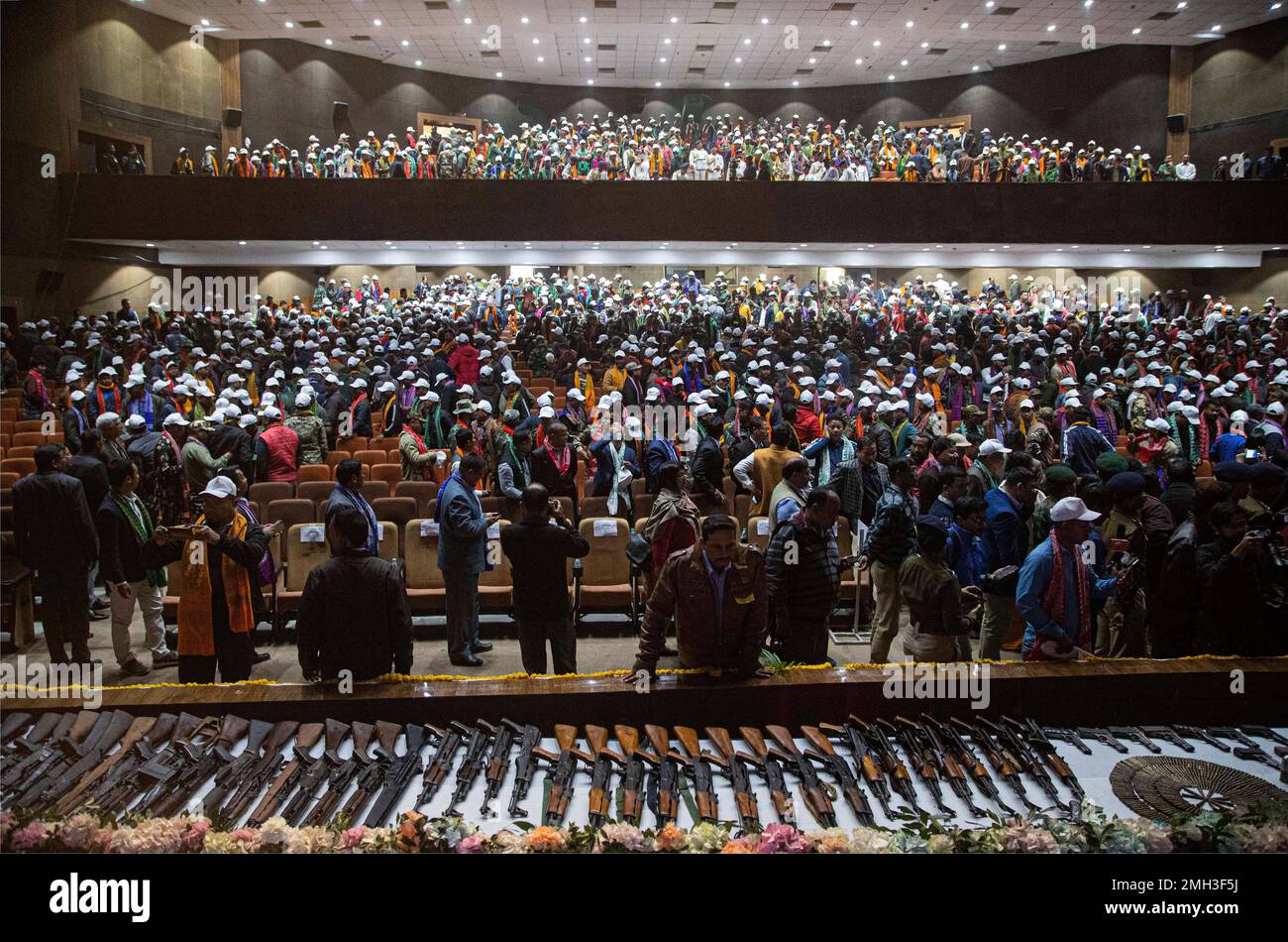 Cadres of National Democratic Front of Bodoland (NDFB) arrive for an ...