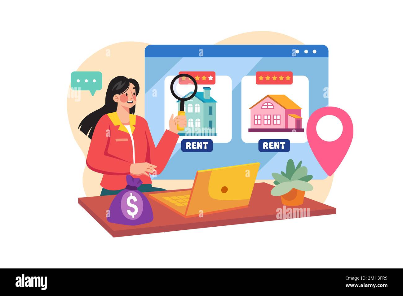 Finding apartment Stock Vector Images - Alamy