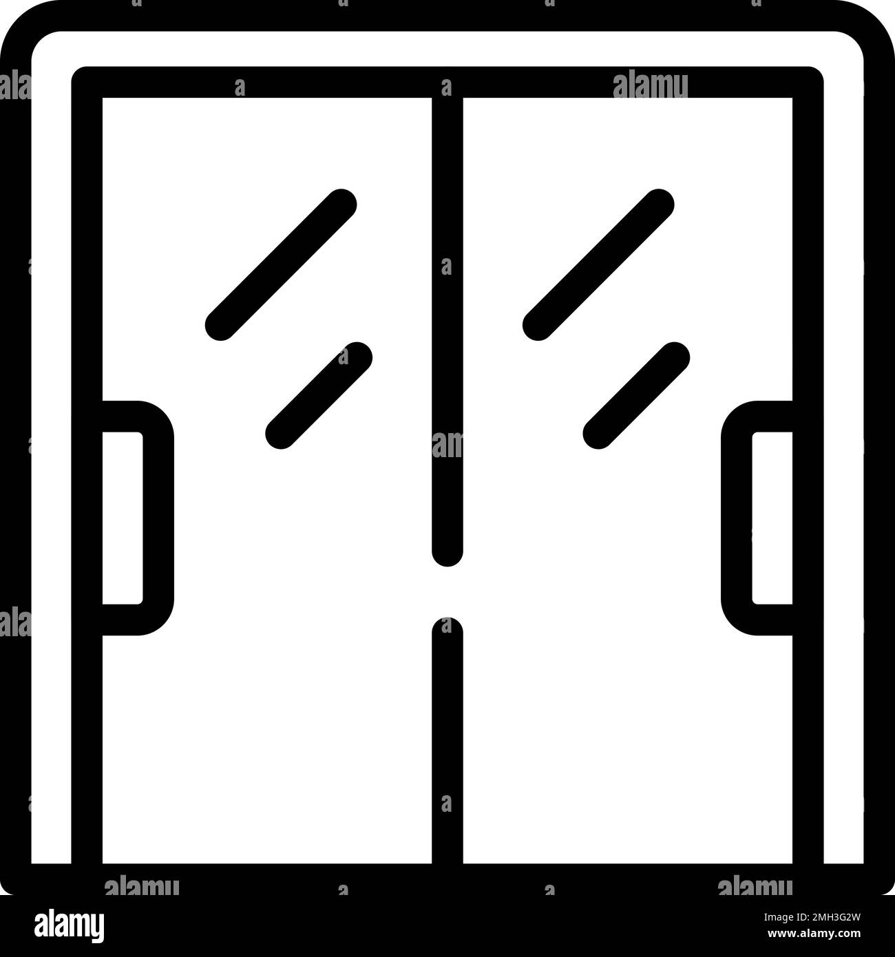 Hotel door icon outline vector. Exterior design. Modern wall Stock ...