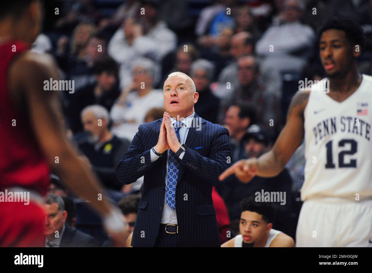 Penn State coach Patrick Chambers watches during the second half of the ...