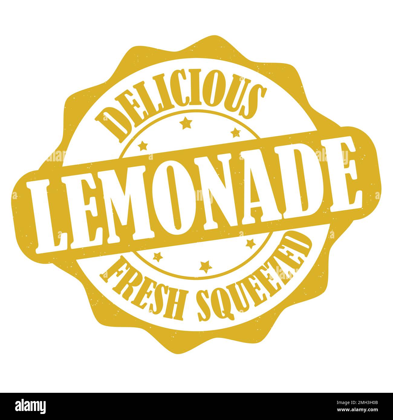 Lemonade label or stamp on white background, vector illustration Stock ...