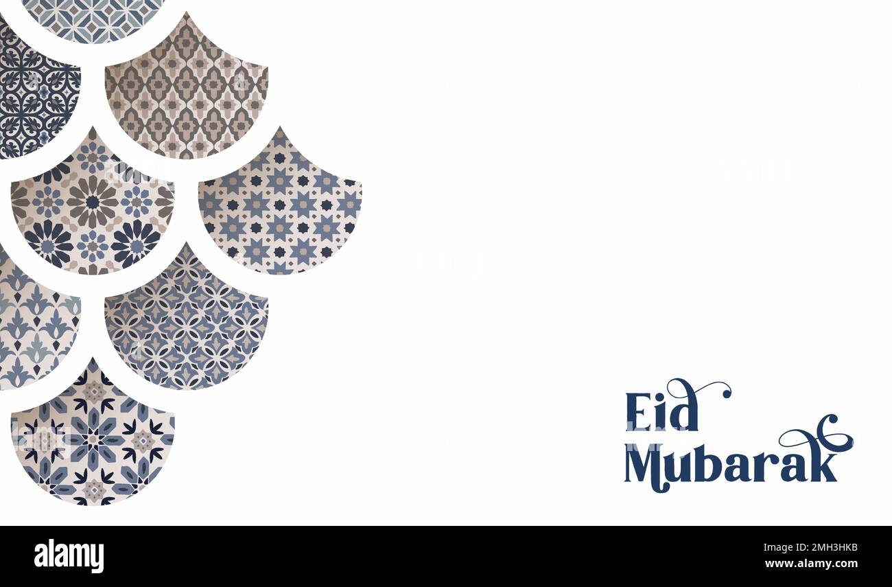 Traditional ornamental arabic tiles, patterns through fish scale cut ...